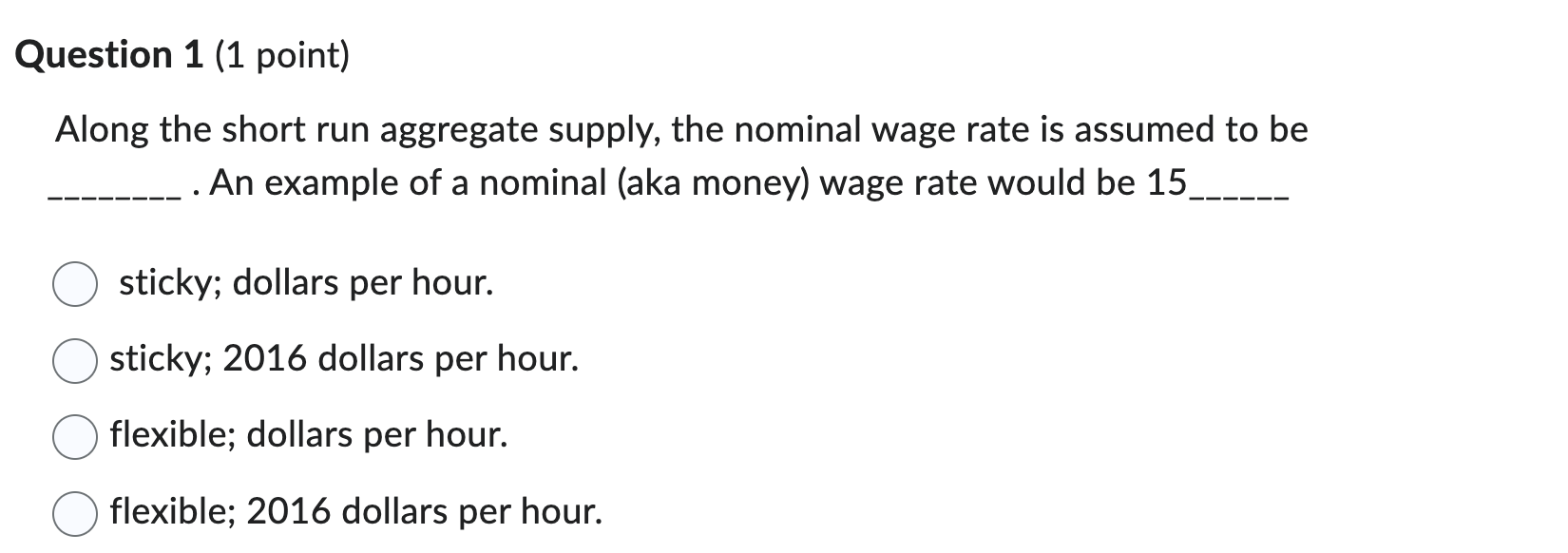 Solved Along the short run aggregate supply, the nominal | Chegg.com