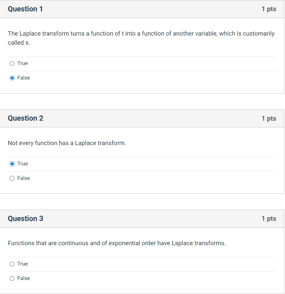 Solved The Laplace transform turns a function of t into a | Chegg.com