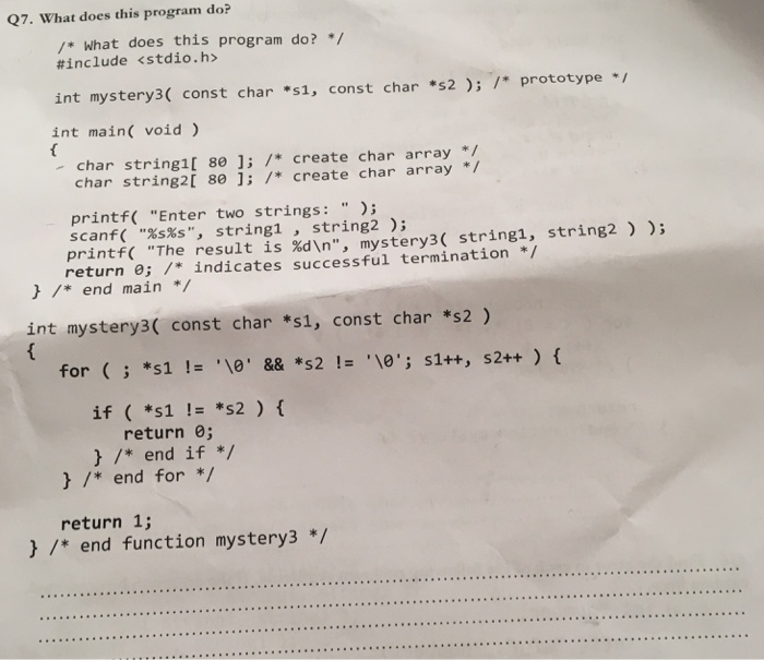 Solved What does this program do?/* What does this program | Chegg.com