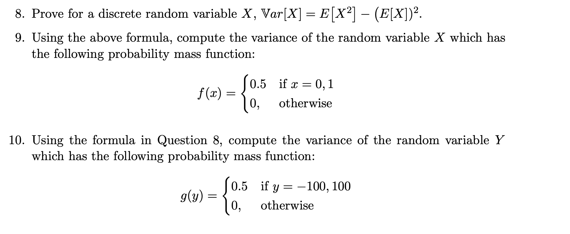 Solved 8. Prove for a discrete random variable | Chegg.com