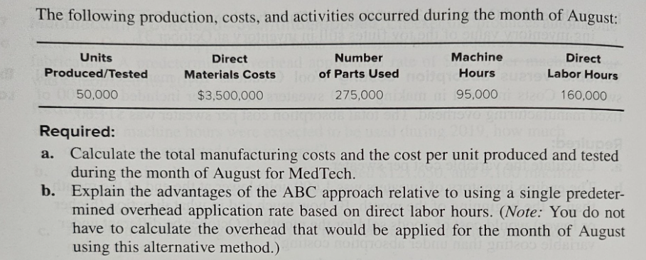 Solved So, are we calculating 'a' with the ABC method and | Chegg.com