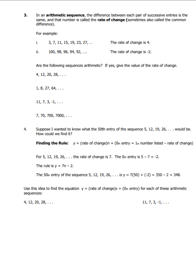 Solved 3 In An Arithmetic Sequence The Difference Between 7542
