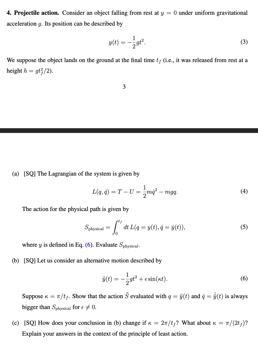 Solved 4. Projectile action. Consider an object falling from | Chegg.com