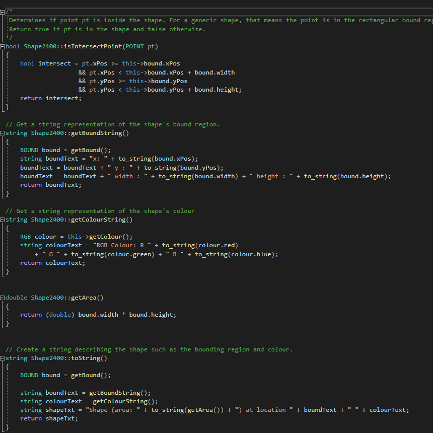 Solved Pahse 1 Rect 2400 Make a child class of Shape2400 | Chegg.com