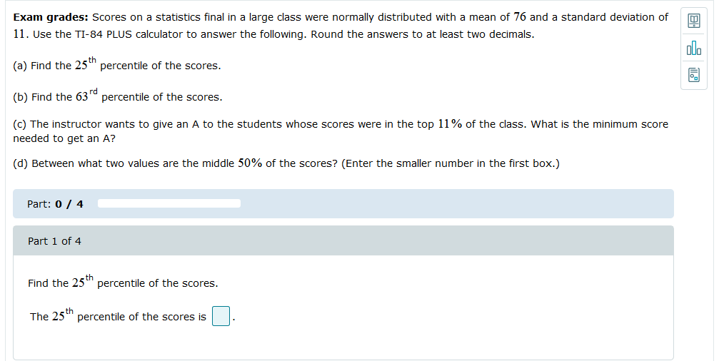 Solved Use The TI 84 Calculator To Find The Z scores That Chegg