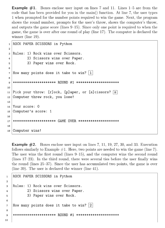 Solved Here is the Starter: def rock_paper_scissors(): ''' | Chegg.com