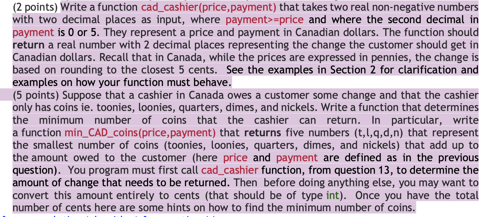 Solved (CANNOT USE LOOPS OR IF/ELSE STATEMENTS 2 ﻿points) | Chegg.com
