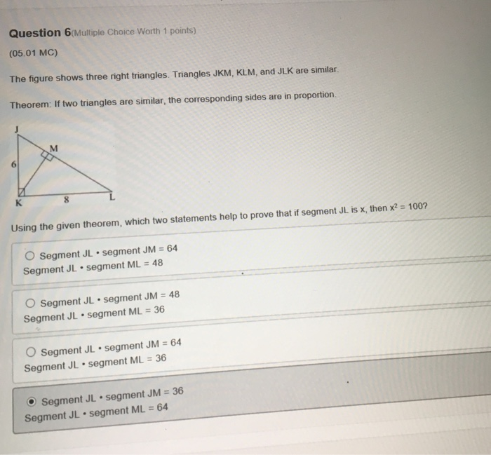 Solved Question 6(Multiple Choice Worth 1 points) (05.01 MC) | Chegg.com