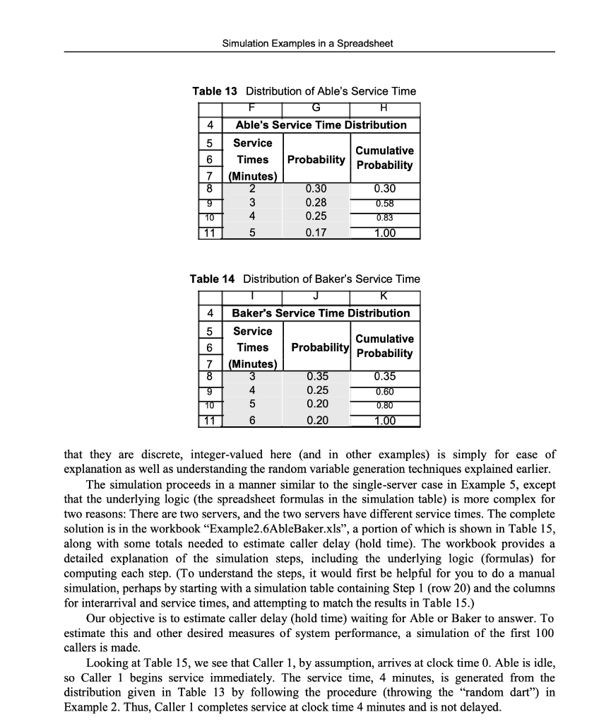 3.3 Simulating a Queue with Two Servers The second | Chegg.com