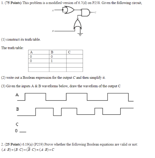 Solved ( 75 ﻿Points) ﻿This problem is a modified version of | Chegg.com