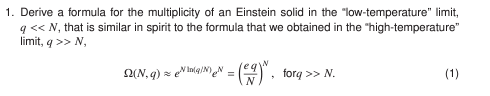 Solved Derive a formula for the multiplicity of an Einstein | Chegg.com