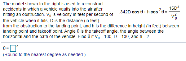 Solved 16D2 The model shown to the right is used to | Chegg.com