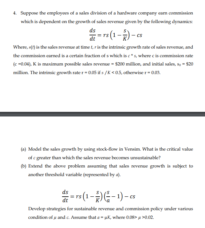 Solved Suppose the employees of a sales division of a | Chegg.com