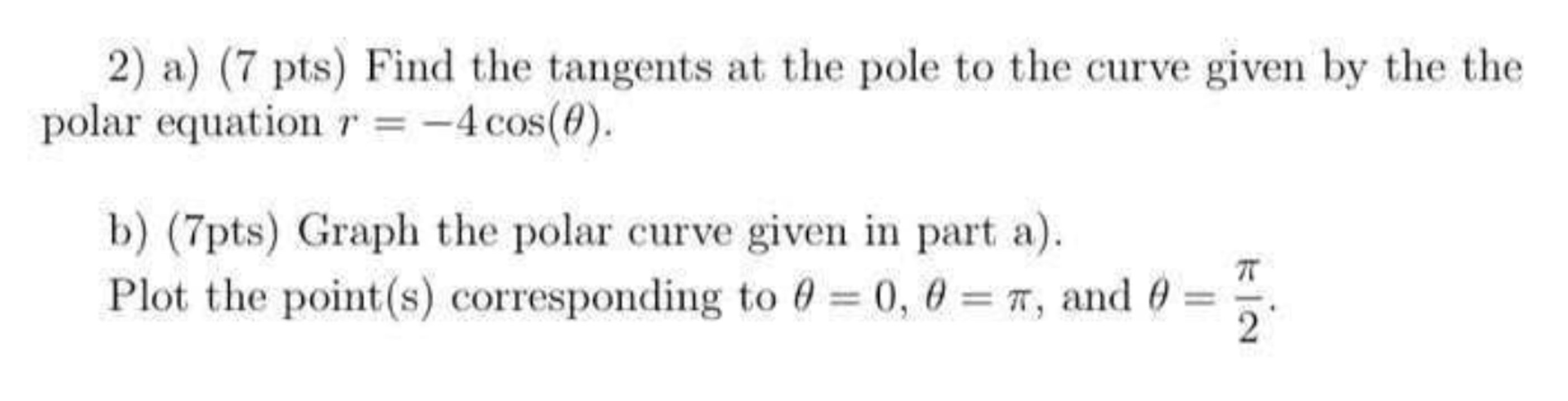 Solved Please answer both parts a and b for question 2. | Chegg.com