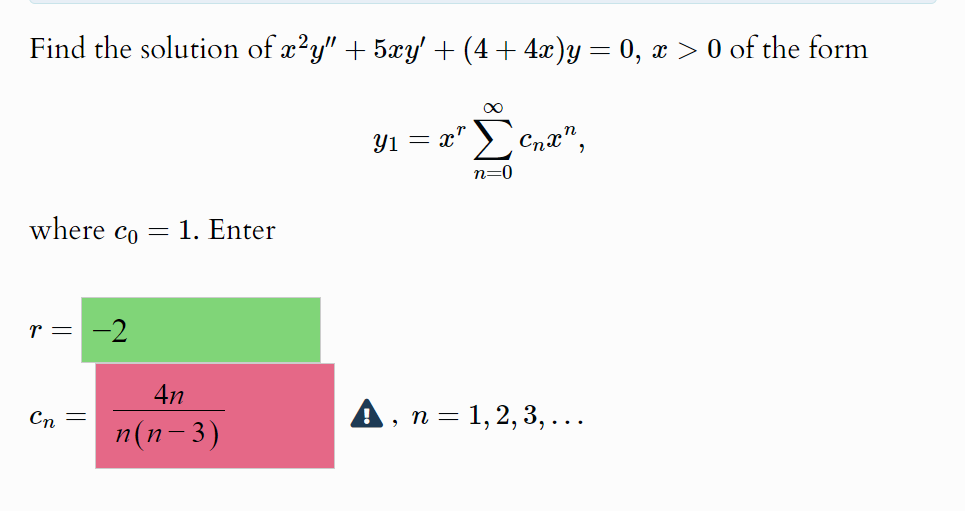 Solved Find the solution of x2y''+5xy'+(4+4x)y=0,x>0 of ﻿the | Chegg.com