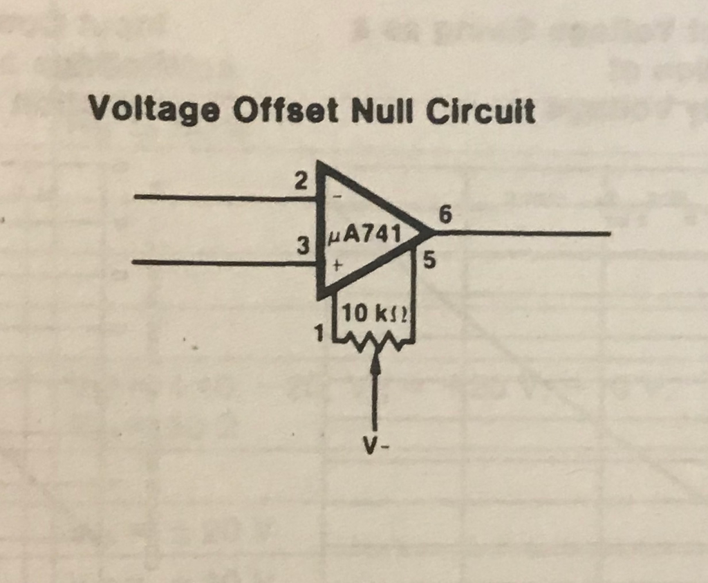 LABORATORY EXERCISES Voltage Offset Null Circuit In | Chegg.com