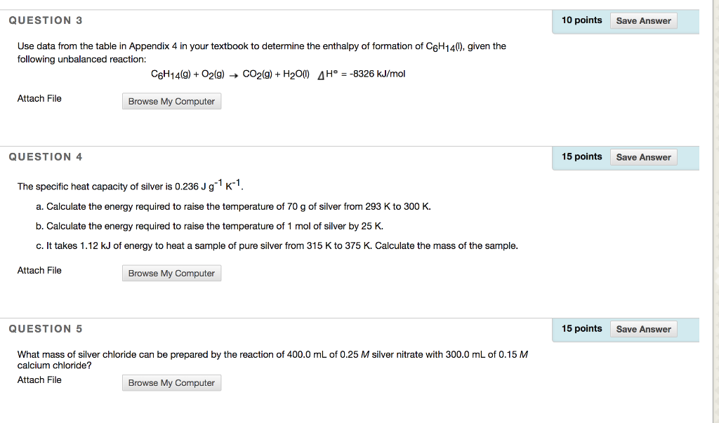Solved QUESTION 3 10 points Save Answer Use data from the | Chegg.com