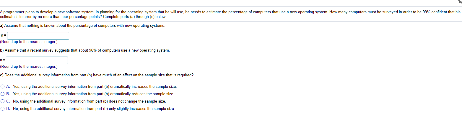 Solved A programmer plans to develop a new software system. | Chegg.com