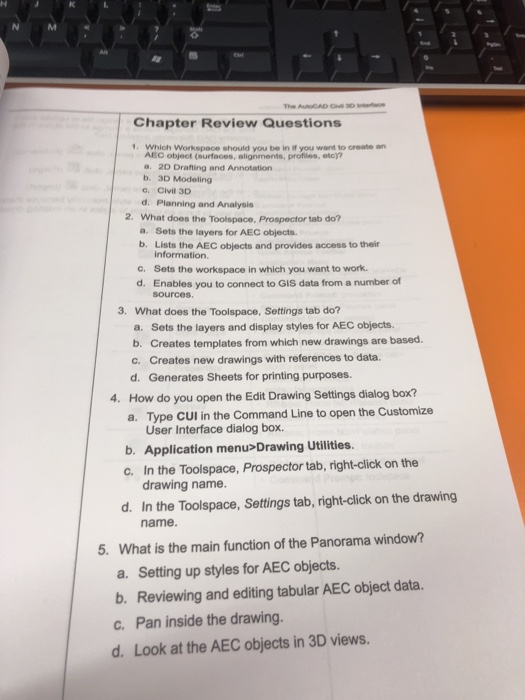 Solved Chapter Review Questions 1 Which Workspace Should