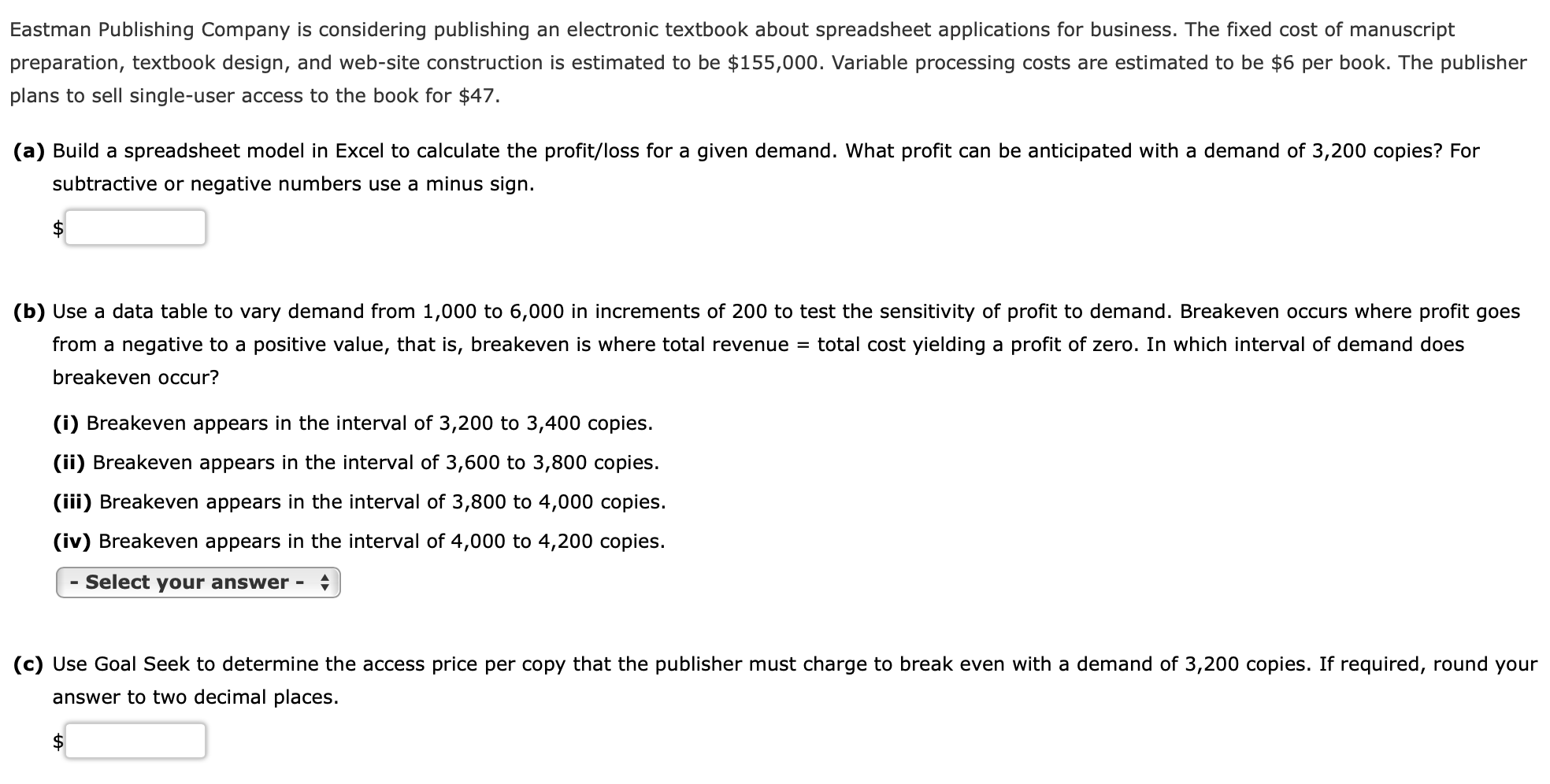 Solved Eastman Publishing Company is considering publishing | Chegg.com Solved Eastman Publishing Company is considering publishing | Chegg.com