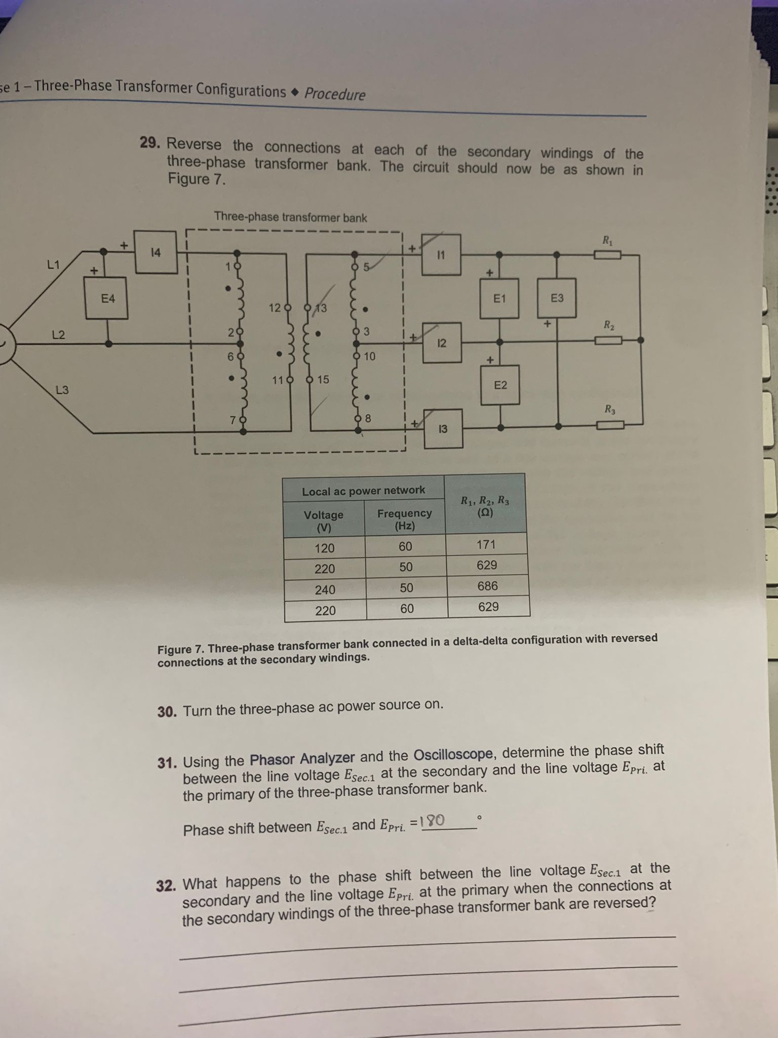 Solved Reverse the connections at each of the secondary | Chegg.com