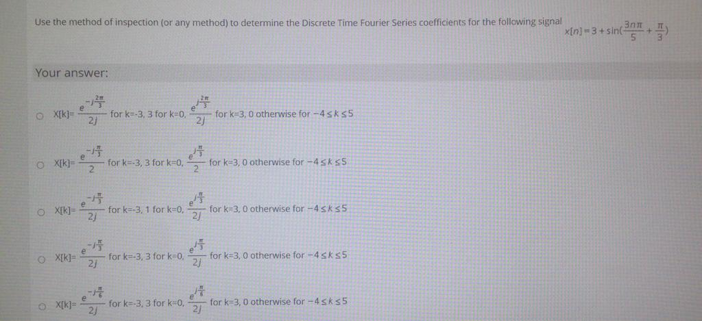 Solved Use the method of inspection (or any method) to | Chegg.com