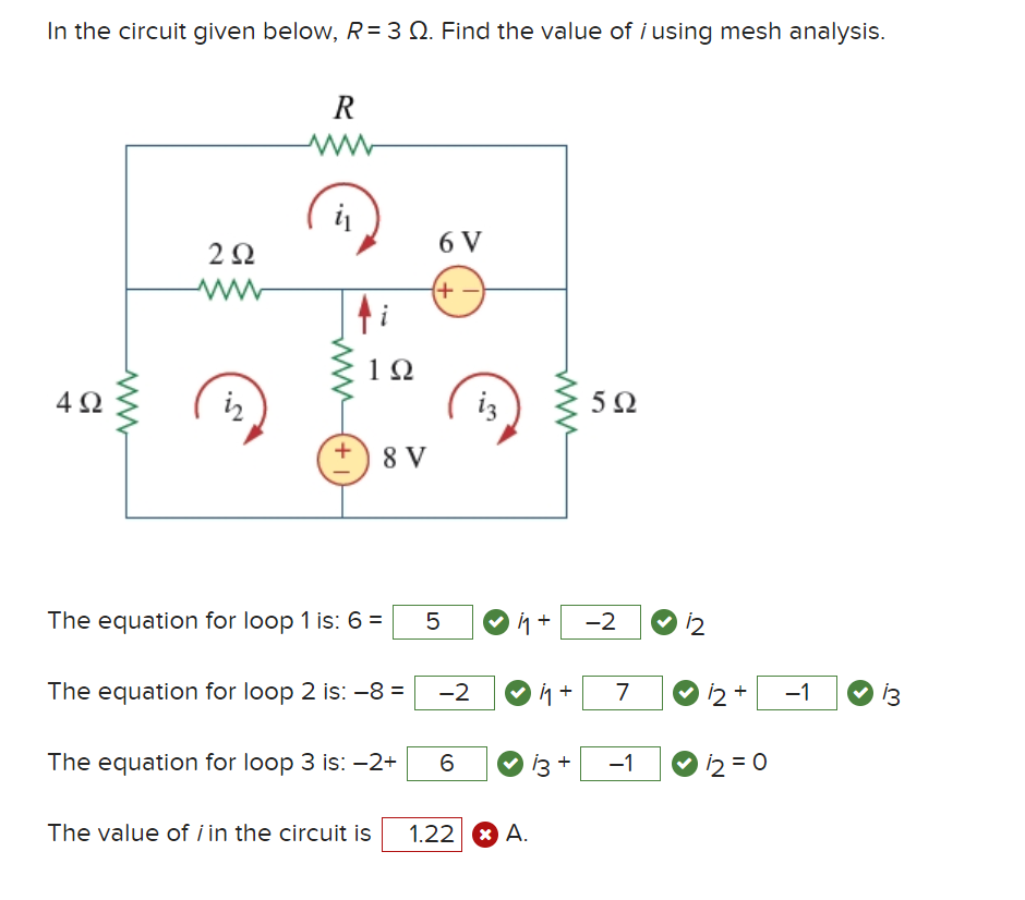 Solved In the circuit given below, R=3Ω. ﻿Find the value of | Chegg.com