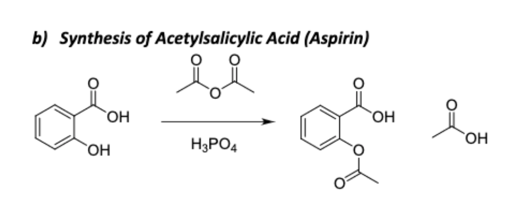 Solved b) Synthesis of Acetylsalicylic Acid (Aspirin) | Chegg.com