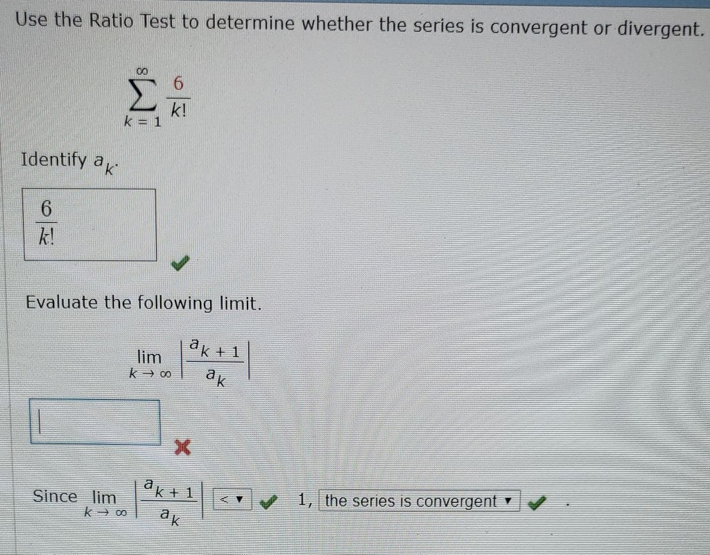 Solved Use the ratio test to determine whether the series is | Chegg.com