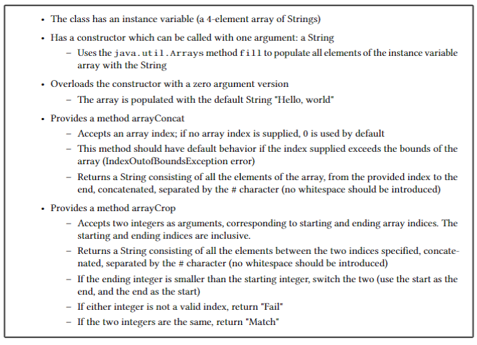 Solved Complete the following exercise in Java (I | Chegg.com