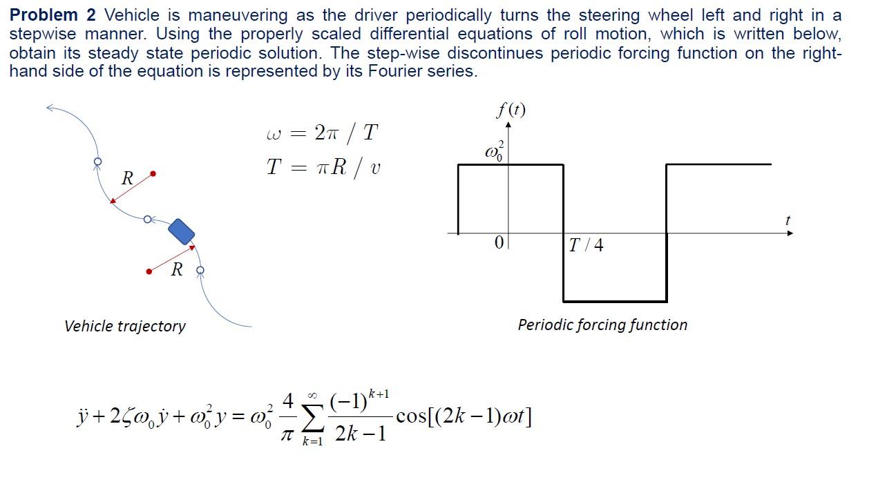 Problem 2 Vehicle is maneuvering as the driver | Chegg.com