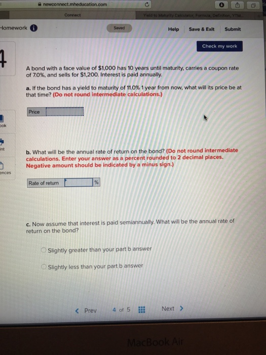 Solved tion.com Homework Saved Help Save& Exit Submit Check | Chegg.com
