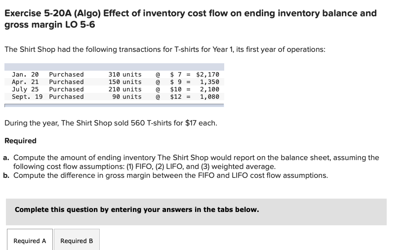 Solved Exercise 5-18A (Algo) Allocating product cost between | Chegg.com