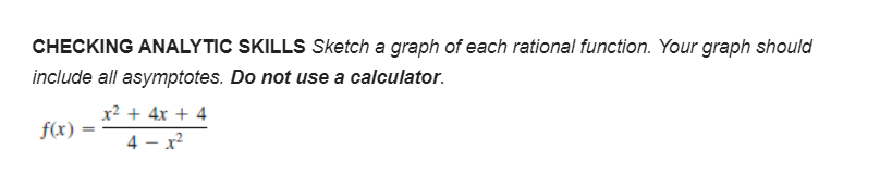 Solved CHECKING ANALYTIC SKILLS Sketch a graph of each | Chegg.com