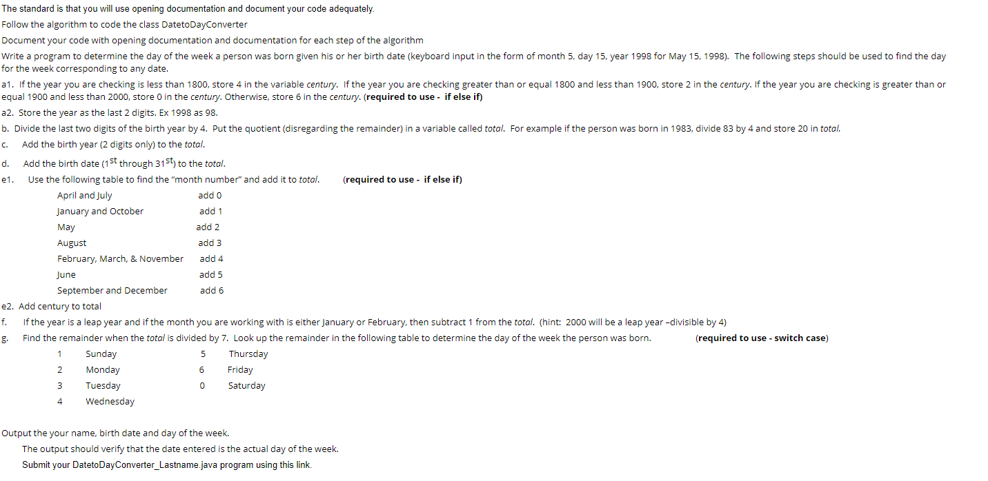 Solved The standard is that you will use opening | Chegg.com