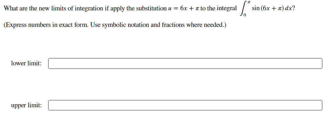 Solved What are the new limits of integration if apply the | Chegg.com