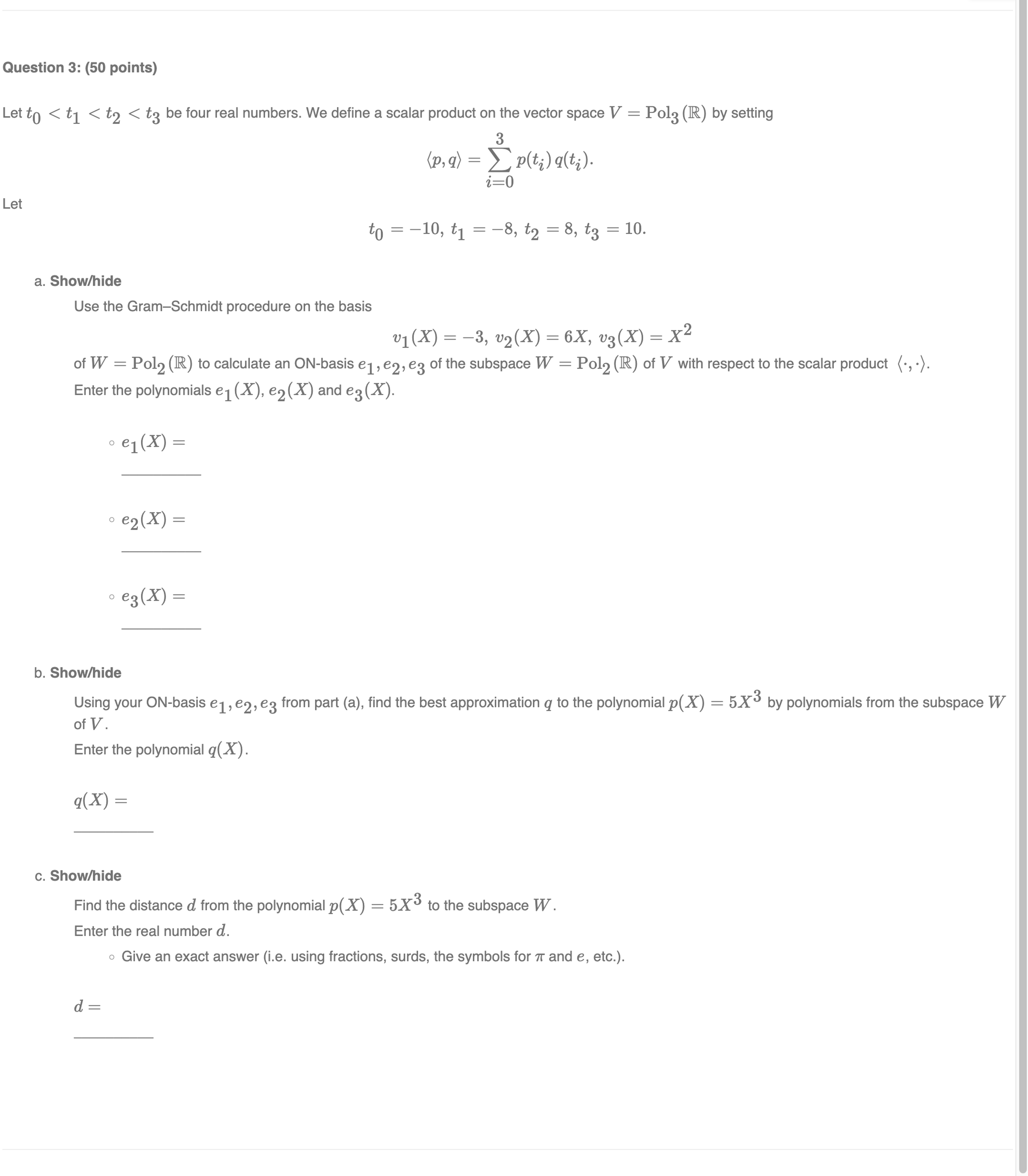 Solved Question 3: (50 ﻿points)Let | Chegg.com