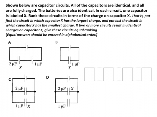 Solved Shown below are capacitor circuits. All of the | Chegg.com