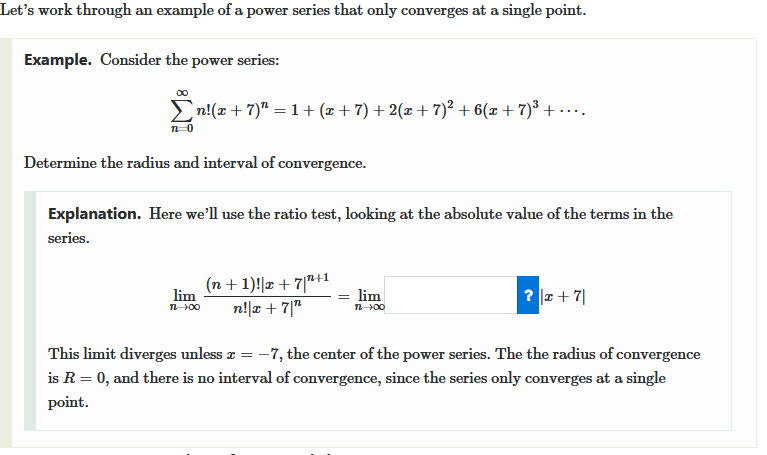 Solved Let's work through an example of a power series that | Chegg.com