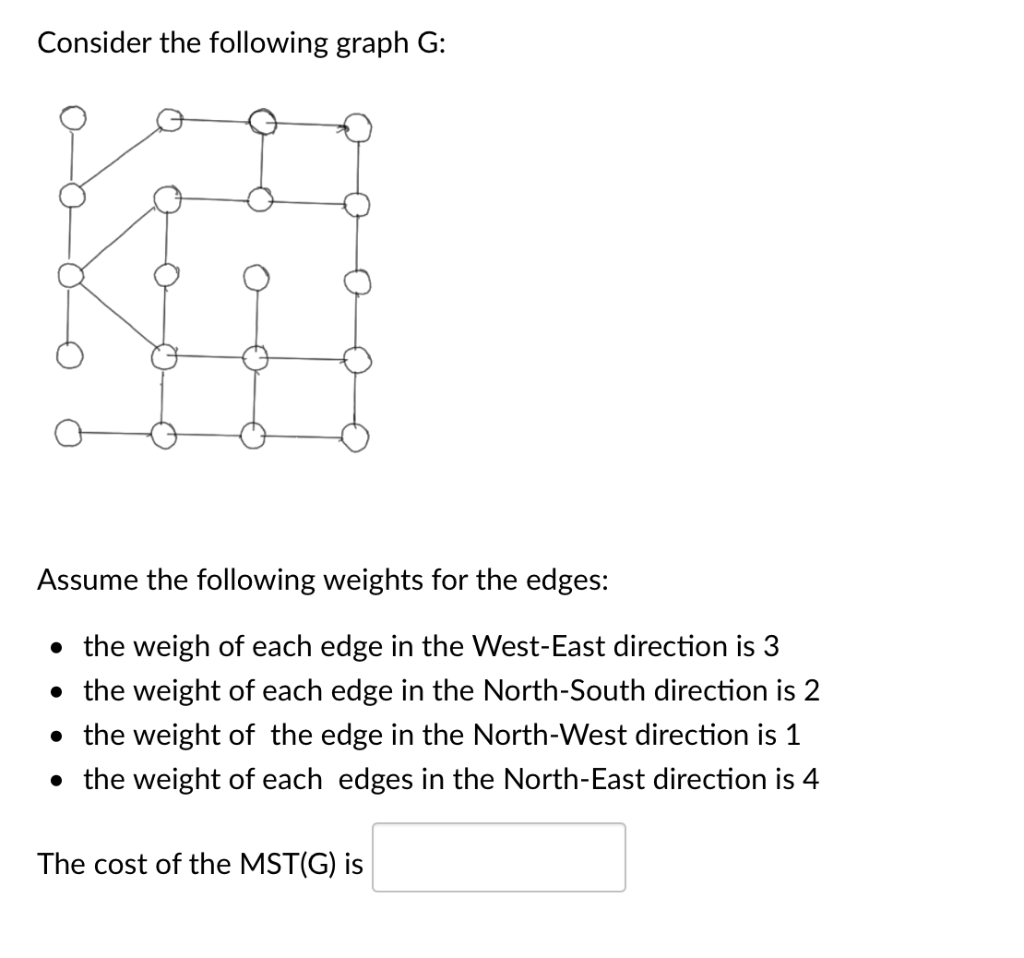 Solved Consider the following graph G: o B Assume the | Chegg.com