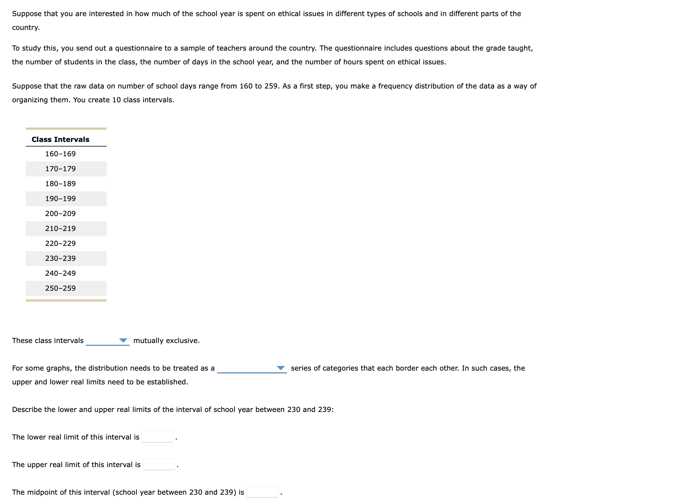 Solved Class intervals and limitsSuppose that you are | Chegg.com