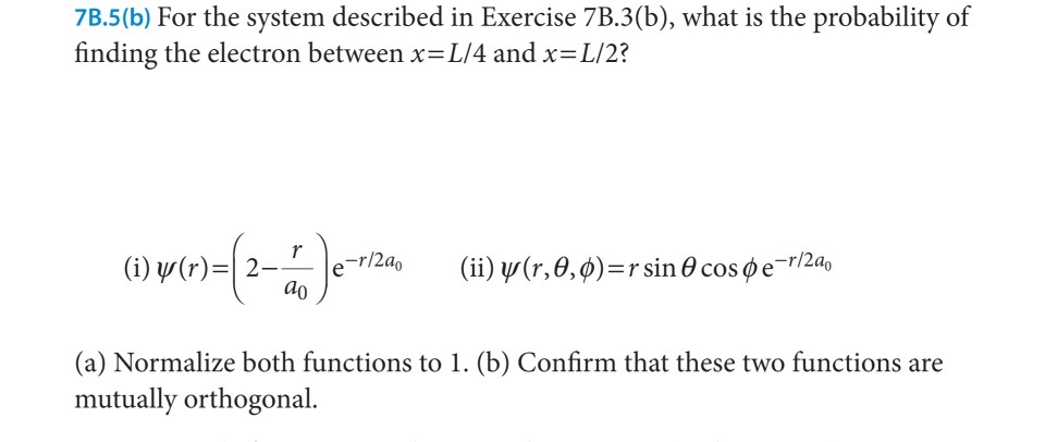 Solved 7B.5(b) For the system described in Exercise 7B.3(b), | Chegg.com