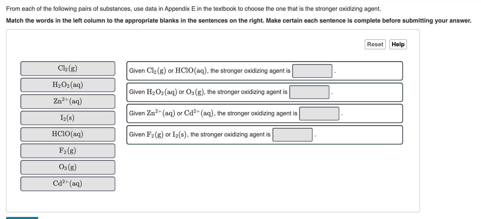 Solved From each of the following pairs of substances, use | Chegg.com