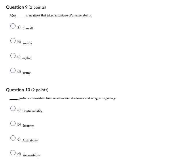 Solved A Is An Internal Or External Entity That Could 