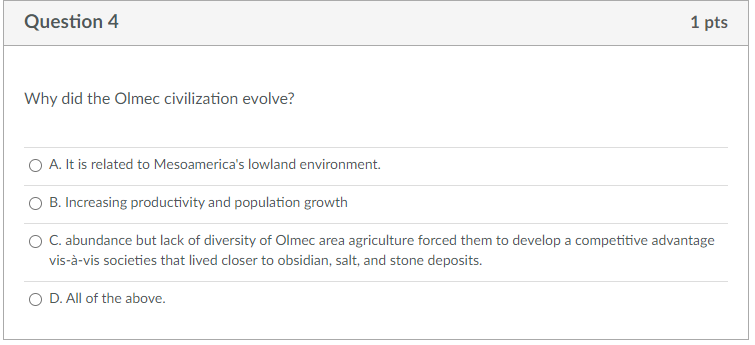 Solved Question 1 1 pts How can we compare the civilizations | Chegg.com