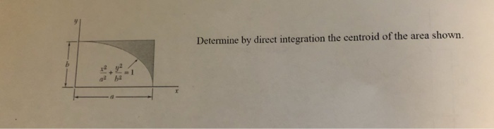 Solved Determine by direct integration the centroid of the | Chegg.com