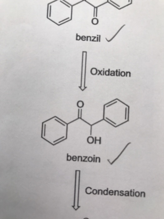 Solved benzil Oxidation он benzoin Condensation | Chegg.com
