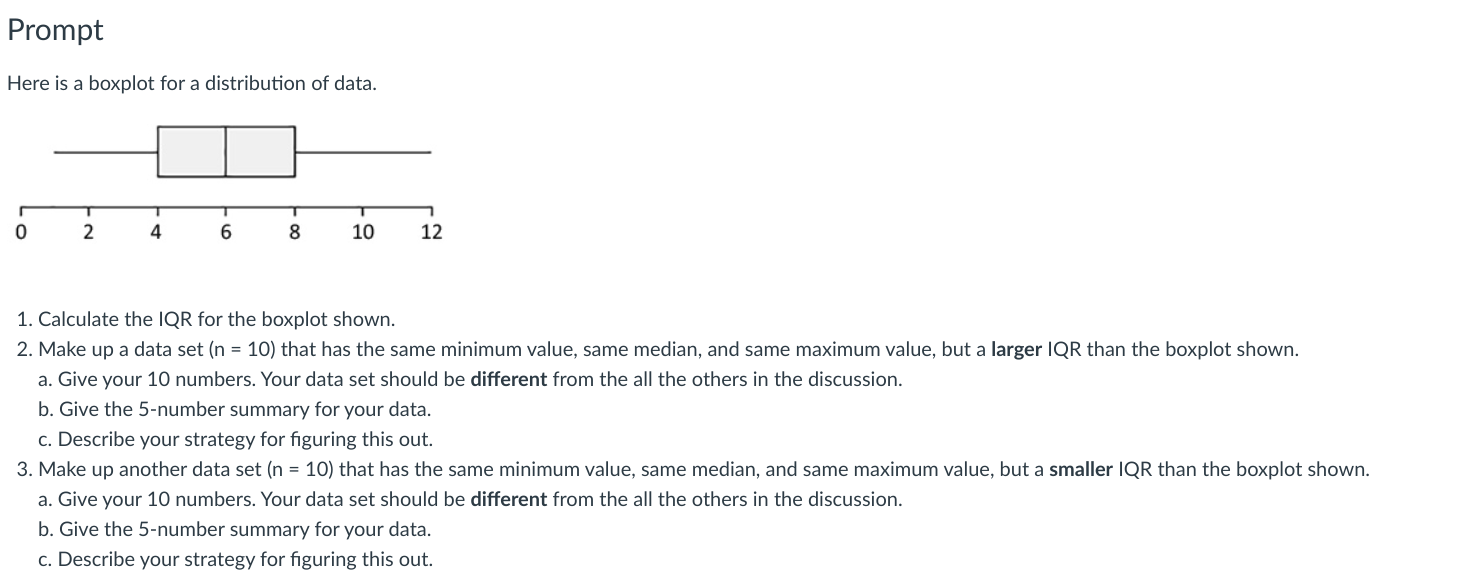 Solved Here is a boxplot for a distribution of data. 1. | Chegg.com