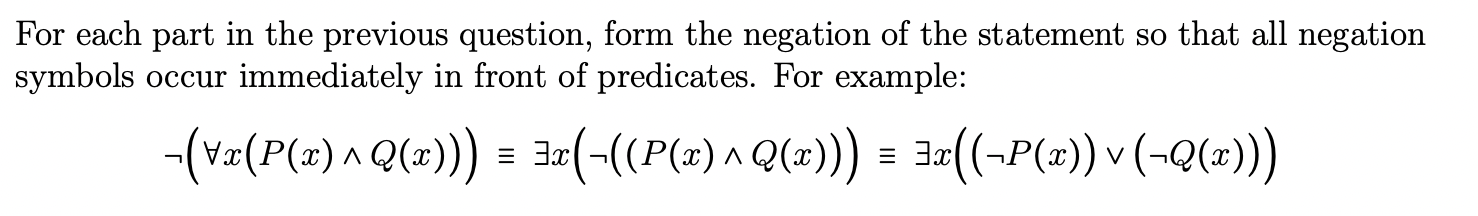 Solved For each part in the previous question, form the | Chegg.com