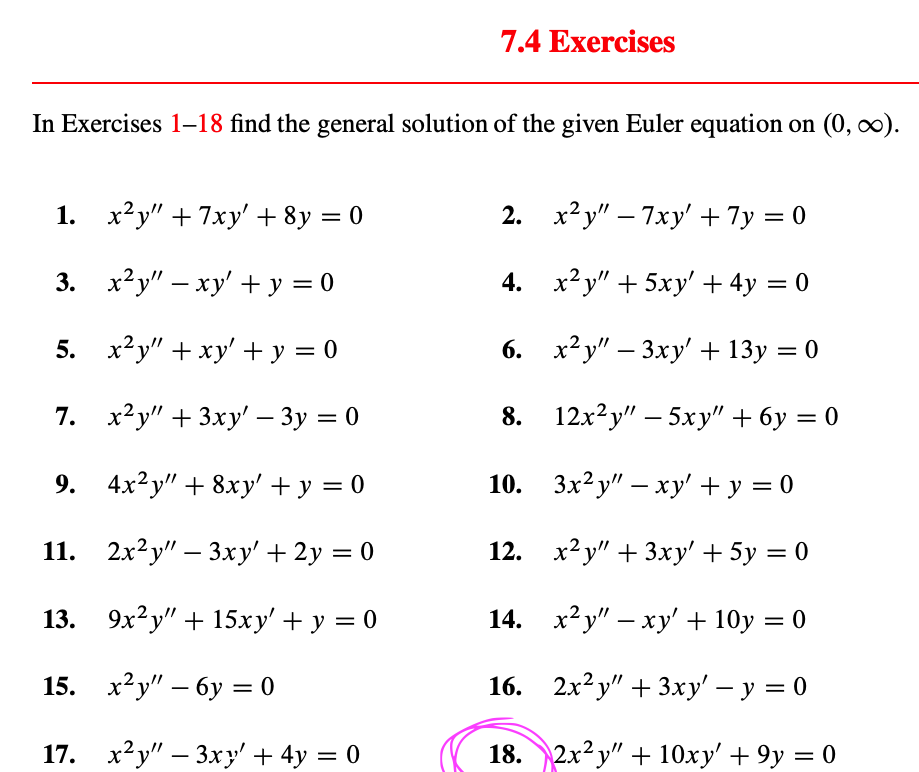 Solved In Exercises 1-18 find the general solution of the | Chegg.com